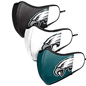 FOCO Philadelphia Eagles NFL Sport 3 Pack Face Cover