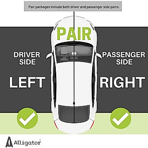 ALLIGATOR AUTO LIGHTS Headlight Assembly Set Pair Replacement for Ram 2014 2015 2016 2017 2018 2019 2020 2021 2022 ProMaster 2500, DOT/SAE Compliant,Halogen Headlights with Bulbs, Left & Right Side