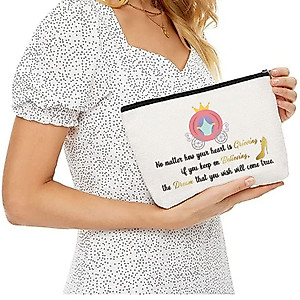 G2TUP Princess Fairy Tale Story Makeup bag Believing The Dream That You Wish Will Come True Carriage Princess Party Cosplay Gifts (Carriage Princess makeup bag)
