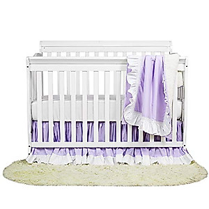 Brandream Baby Girl Blanket Purple Receiving Blanket Princess Cotton Ruffle Baby/Newborn/Toddler Elegant Solid Blanket for Nursery Bedding, 100% Cotton