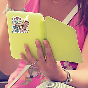 3" Coffee and Smut Laminated laptop tablet sticker Love to read Dirty Romance Novels Books Avid Adult Fire Spicy reader latte cappuccino espresso black Book kindle laptop pc desktop gift