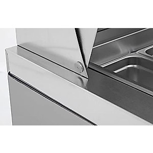 AtosaUSA MSF8307GR 60.20'' 2 Door Counter Height Mega Top Refrigerated Sandwich/Salad Prep Table