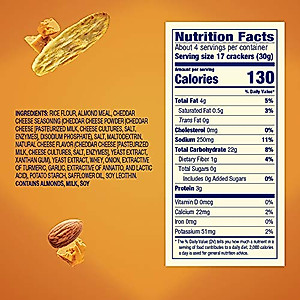 Blue Diamond Almond Nut Thins, Cheddar Cheese, 4.25 Oz