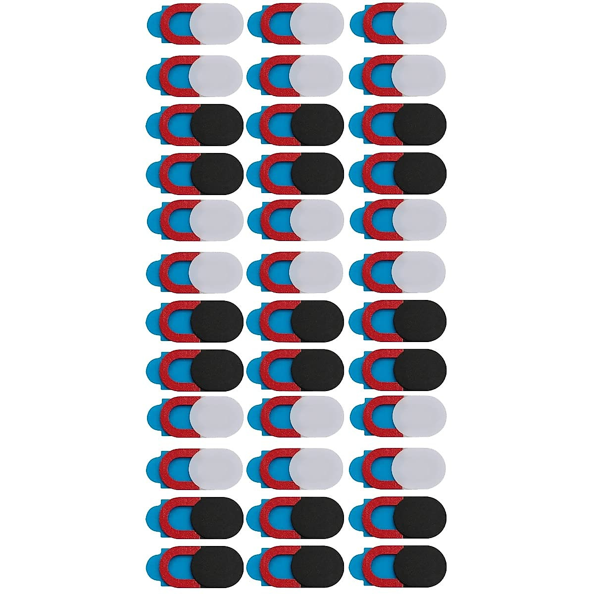 SOLUSTRE 36 Pcs Camera Cover Camera Privacy Protector Camera Privacy Cover Webcam Shield Webcam Slide Blocker Webcam Cover Slide Phone Webcam Cover Webcam Covers Metal White Abs Cover Plate