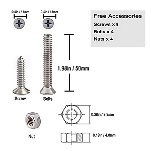ZOMCHAIN Marine VHF Antenna Mounts, Ratchet Mount, 316 Stainless Steel Adjustable Base Mount for Boat