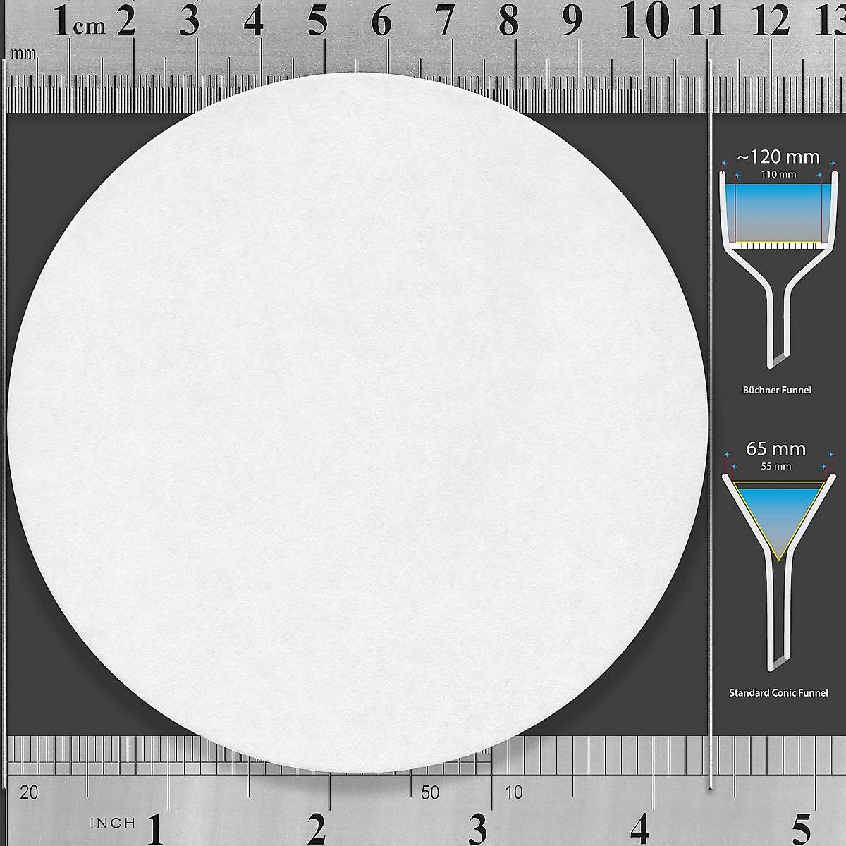 11 cm Lab Filter Paper, Standard Qualitative Grade 1 - ZENPORE Medium Flow 110 mm