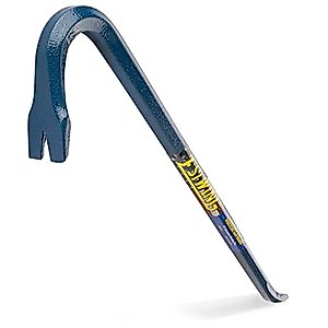 ESTWING Gooseneck Wrecking Bar - 3/4" x 24" Pry Bar with Angled Chisel End & Forged Steel Construction - EWB-24
