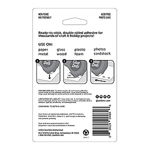 Glue Dots Permanent Dot N' Go Craft Dispenser with 200 (.375 Inch) Adhesive Dots (04484), red