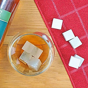 Southern Homewares Soapstone Whiskey Stones Chilling Rocks Beverage Cooler Set of 9 W/ Storage Bag