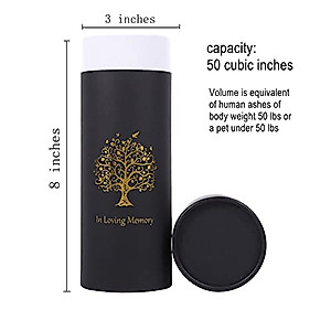 50 lbs Small Tree of Life Eco Scattering Urn – Biodegradable Scatter Tube for Ashes - Cremation Urn for Human Ashes - Urns for Ashes Male Female (Set of 1)