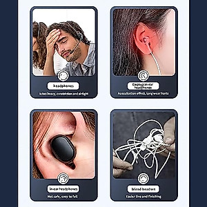 Wireless Bluetooth 5.3 Bone Conduction Headset with Microphone - Waterproof Swimming Sports Noise Canceling Stereo - Bendable Earbud Open Headset