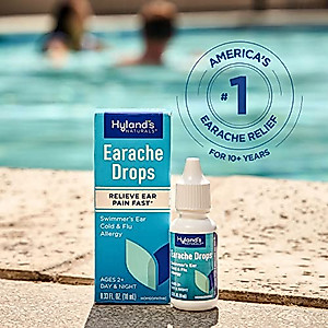 Ear Drops for Swimmers Ear, Hyland's Earache Drops for clogged ears, fast, natural, (2 pack)