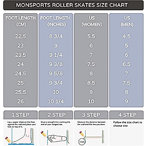Roller Skates for Women with Suede High-top Double Row Rollerskates, Unisex-Adult Derby Skate for Beginner,Fast Braking Rink Skates