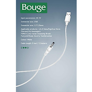 Czepa Charger for Fairywill Sonic Electric Toothbrush, Sonic Electric Toothbrush FOREO Luna Power Cord(2 Park)