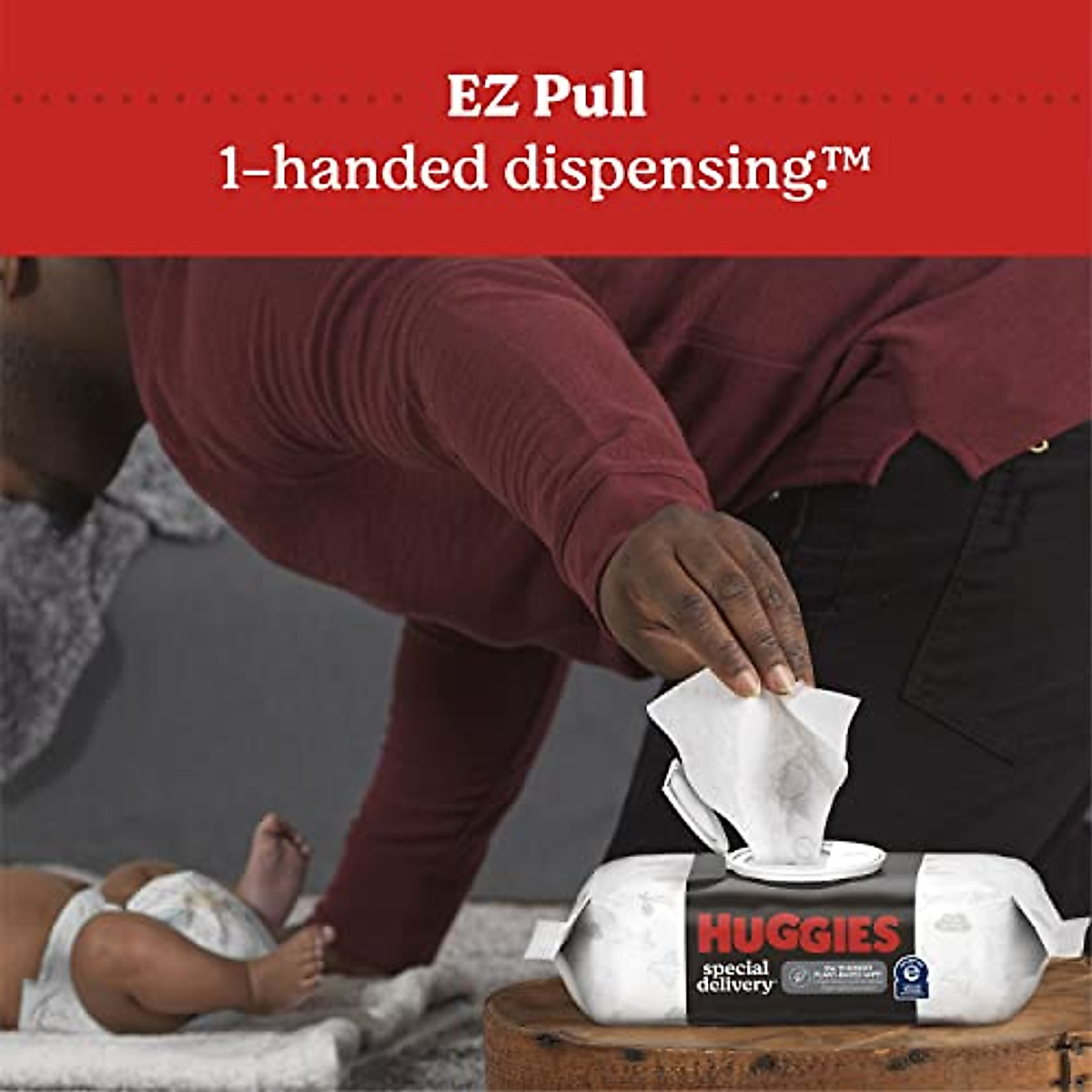 Huggies Baby Wipes, Unscented, 672 Wipes (Total), 56 Count (Pack of 12) - Packaging May Vary