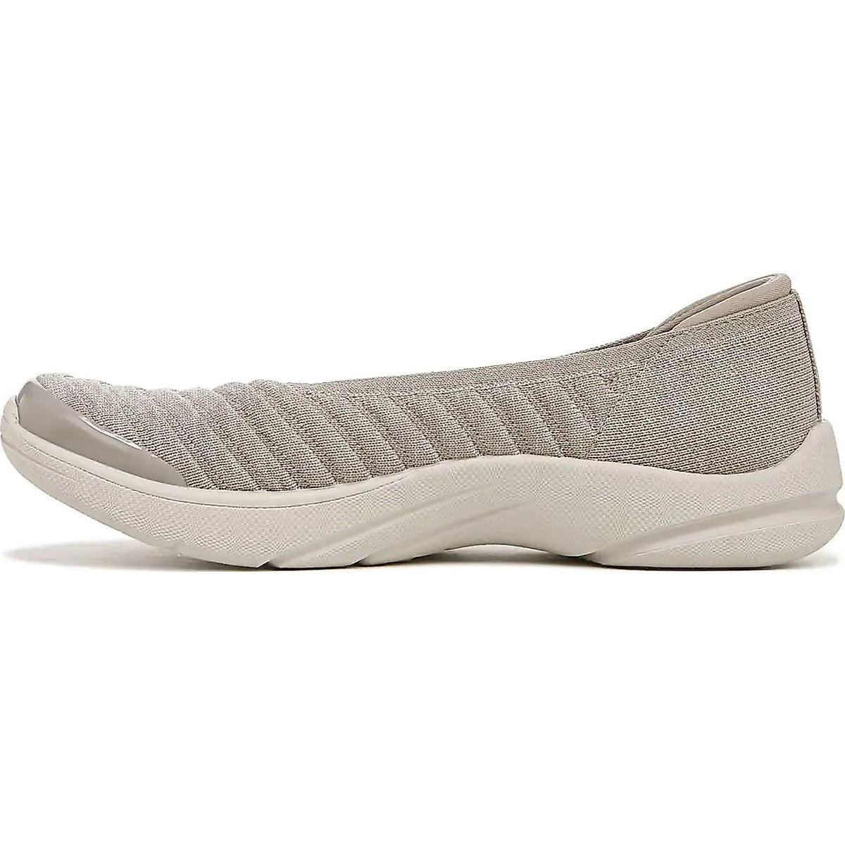BZees Women's Legato Slip-On Flat Ballet, Taupe, 9