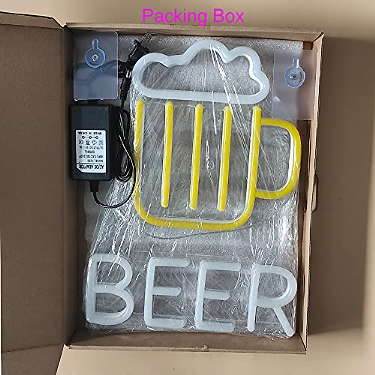 Miller Lite Neon Light Sign Lighted Beer Signs LED Neon Signs Beer Bar Pub Recreation LED Neon Lights Art Wall Decorative Sign 12v power adapter included