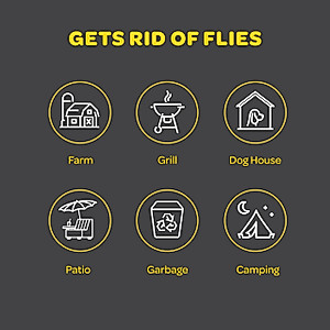 Outdoor Fly Trap [Set of 3] Fly Traps Outdoor with Dissolvable Non-Toxic Bait - Fly Repellent for Outdoor Use Only - Controls Flies for Patios, Barns, Ranches Etc. Hanging Fly Traps with Tie Included