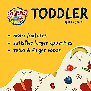 Earth's Best Organic Kids Snacks, Sesame Street Toddler Snacks, Organic Crunchin' Grahams for Toddlers 2 Years and Older, Honey Sticks with other Natural Flavors, 5.3 oz Box