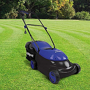 Sun Joe MJ401E-SJB Mow Joe 14" 12 Amp Electric Lawn Mower with Grass Bag, Dark Blue