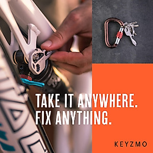 Keyzmo Key Shaped Pocket MultiTool, Small 16-in-1 Ultimate Utility Kit, Made with Lightweight Stainless Steel, TSA Compliant