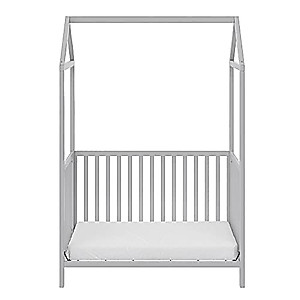 Little Seeds Rowan Valley Skyler 3-in-1 Convertible Crib with Canopy, Dove Gray