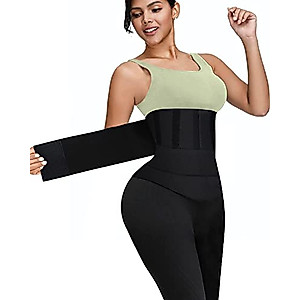 Waist Trainer for Women , Plus Size, Waist Wrap, Belly Band , Waist Wraps For Stomach & Non-Slip Pro Size Black