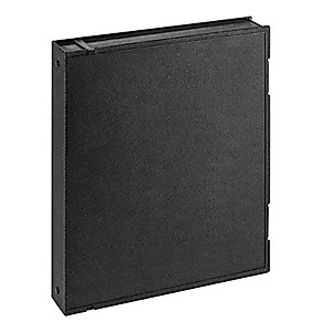 Adorama Plastic Storage Binder Box with 3 'O'-Rings, 9x11", Portrait Format, Color: Black