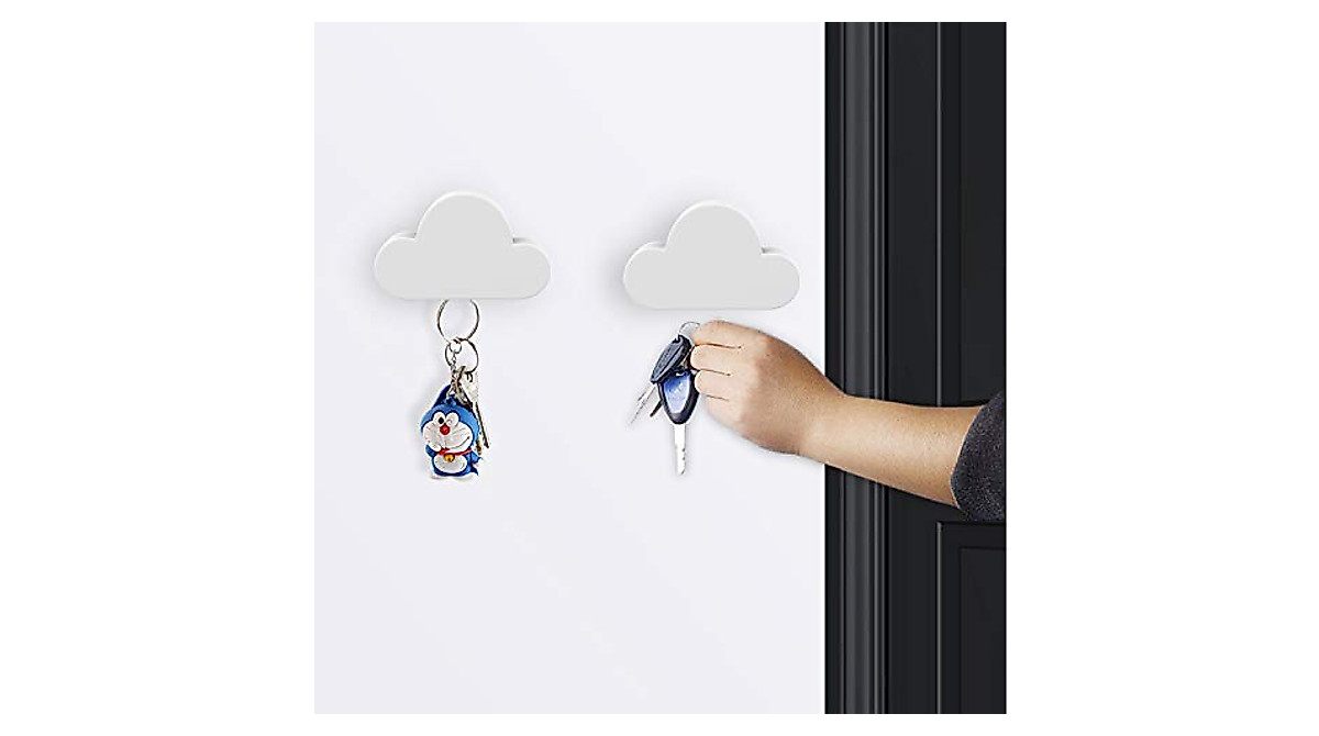 MoKo Magnetic Key Holder, [2 Pack] Magnetic Key Rack Organizer Hooks ...