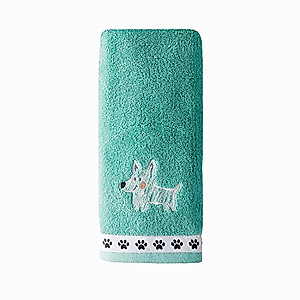SKL Home by Saturday Knight Ltd. Scribble Pup 2 Pc Hand Towel Set, Jade