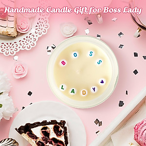 WATINC Jar Candle Gifts for Boss Lady, Vanilla Scented Candle for New Job Female Boss, 50H Burning 8oz Natural Soy Wax Stress Relief Christmas Boss Day Promotion Appreciation Gift for Women Leader