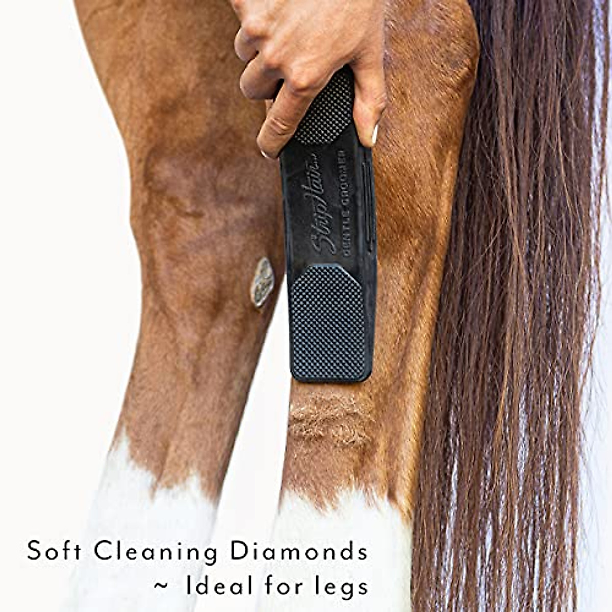 StripHair Gentle Groomer - Original for Horses Dogs 6-in-1 Shedding Grooming Massage