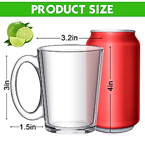 Unittype Set of 8 Glass Coffee Mugs 10 oz Clear Coffee Cups Glass Tea Cups Drinking Cappuccino Cup Glass Mugs with Handles for Cold or Hot Beverages Espresso Latte Juice