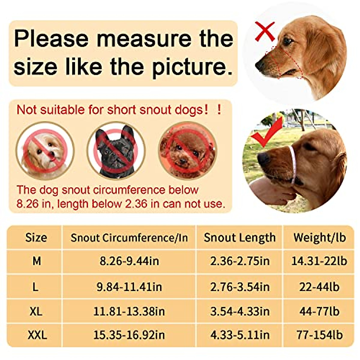 Dog Muzzle for Large Dogs, Dog Muzzles for Biting, Breathable Adjustable Basket Muzzle Comfortable for German Shepherd, Australian Shepherd, Golden Retriever, Labrador Retrieve-XL