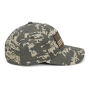 Patriot Series Digital Camo American Flag Hat 6-Panel Unstrutcuted American Flag Dad Cap (Digital Camo)