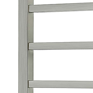 WarmlyYours Warmly Yours Sydney 10-Bar Electric Heated Bath Towel Warmer Rack, Brushed, Wall mountable, Hardwired, Grey