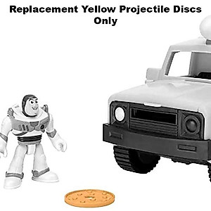 Replacement Parts for Imaginext Pizza Planet - Toy Story Buzz Lightyear and Pizza Planet Truck Playset GFR98 ~ Replacement Projectile Discs ~ Includes 4 Yellow Discs