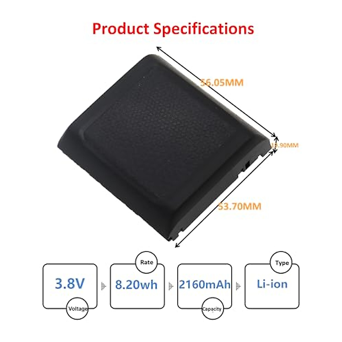 GIKYSUIZ 10-Pack 2160mAh Upgraded Battery for Honeywell 8680i Smart Wearable Scanner fits Part Number BAT-SCN02 BAT-SCN03