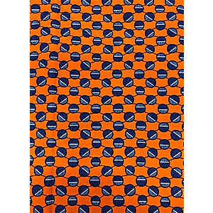 African Guaranteed Wax Block Prints Fabric/African Ankara Wrapper Fabric Wax Fabrics /-Sell by 6 Yards-100% Cotton-for Dresses- Orange, Blue, White, Black