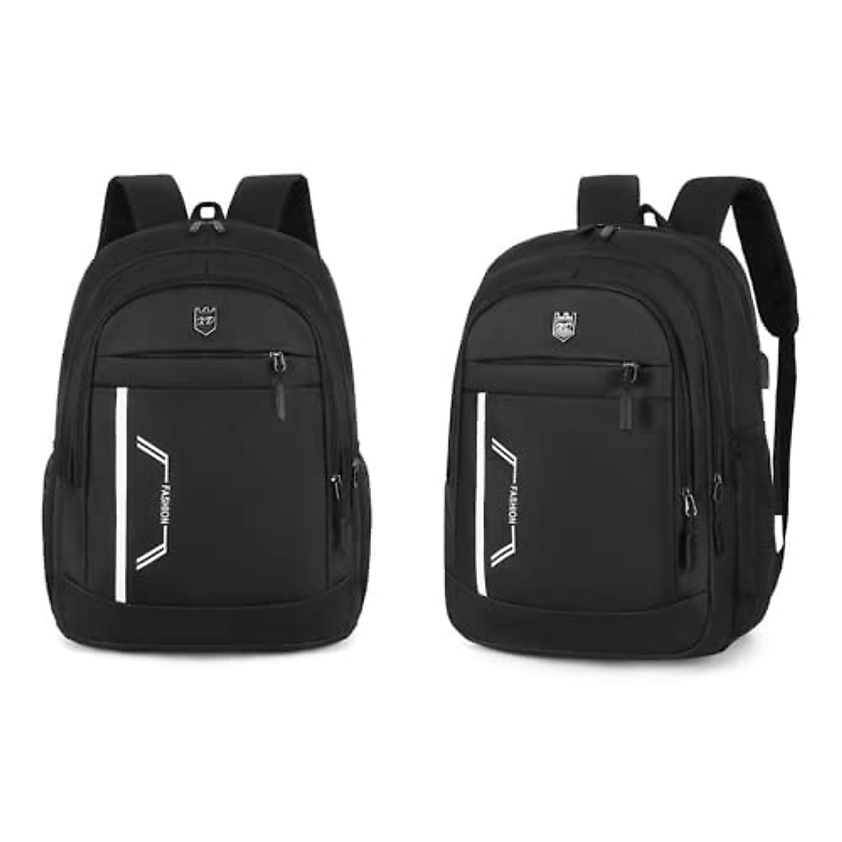 RRRWEI Laptop Backpack 15.6 Inch Slim Computer Bag,Business Travel Anti Theft Durable Backpack Usb Charging Port,For College School (black)