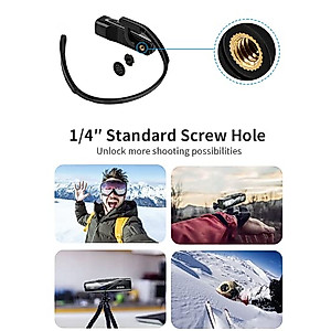 ORDRO EP8 4K Camcorder 60FPS Vlog Hands Free Wearable Camera, Head-Mounted Video Camera, Wi-Fi APP Control, Auto Focus, 2-Axis Gimbal Stabilizer with Remote Control, Fast Charger, 64GB Micro SD Card