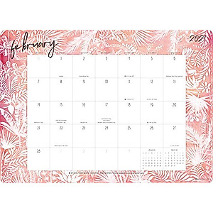PAPAYA 2021 Desk Pad Calendar (17-Month Aug 2020 - Dec 2021, 18.75" x 13.5")