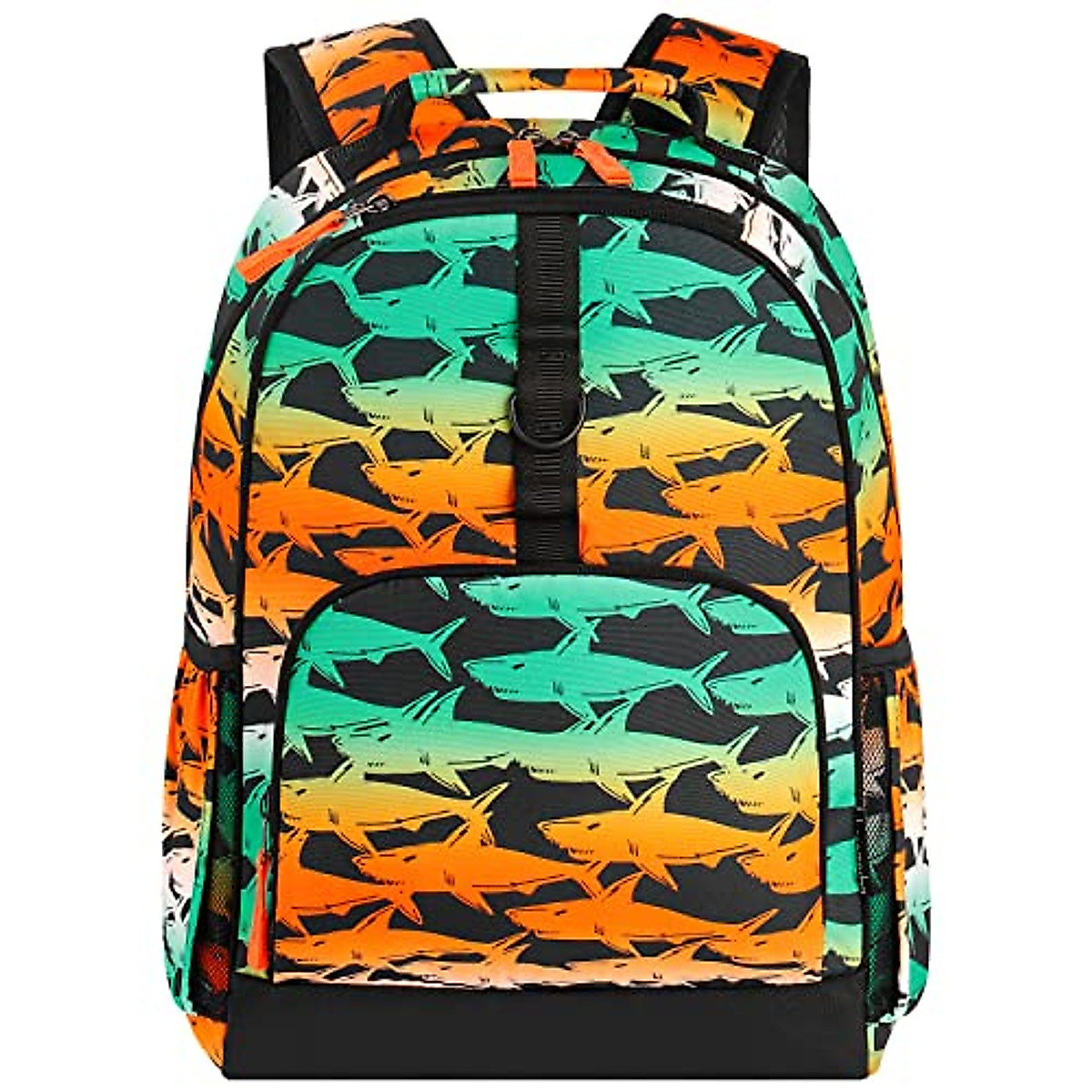 Choco Mocha Hawaii Shark Backpack for Boys Backpacks for Elementary School Backpack for Kids Backpack Boys 17 inch Backpack for Boys Shark Bookbag with Chest Strap 5-7 6-8 School Bag 2nd 3rd Grade