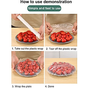 200pcs Food Grade Suitable For Various Shapes Of Plates, Cold And Hot, Flexible And Durable Elastic Shrink Wrap Cover
