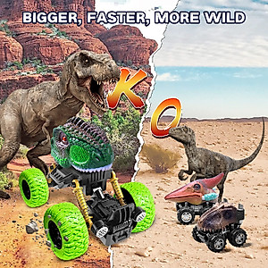 Dinosaur Toys for Kids 3-5 Toys for 3 Year Old Boys - 4 Drive Toys for 5 Year Old Boys Cars for Kids Toys for 4 Year Old Boys Gifts for 2 3 4 5 6 Year Old Boys Toys Birthday Gift