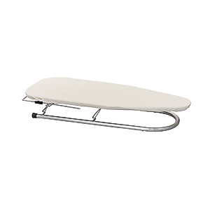 Household Essentials Tabletop Ironing Board, Compact Ironing Board with Iron Rest, Includes Door Hang, Perfect for Dorms and Small Spaces, 12 x 30", Silver
