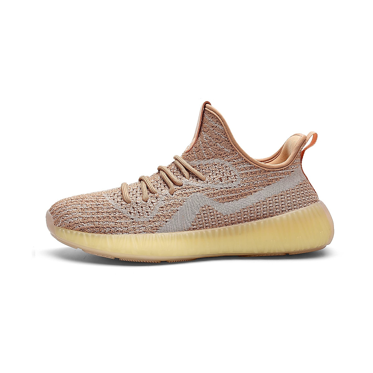 EFOBIH Walking Shoes for Men Athletic Shoes Lightweight Casual Breathable Sport Slip on Tennis Running Sneakers Orange US 10.5