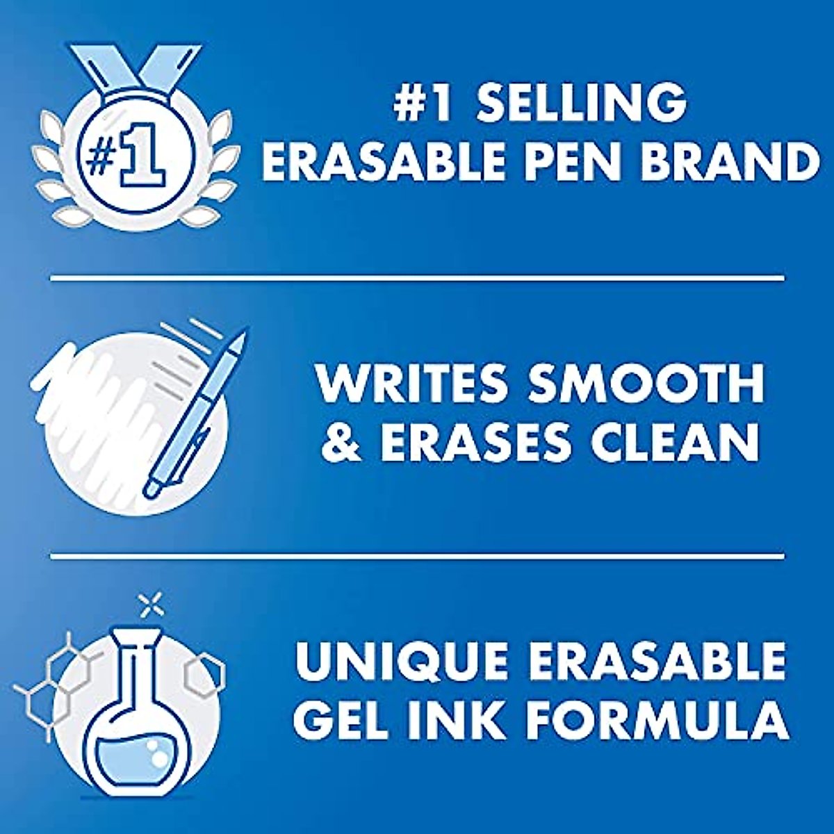 PILOT FriXion Clicker Erasable, Refillable & Retractable Gel Ink Pens, Fine Point, Assorted Color Inks, 7 Count (Pack of 1) (31472)