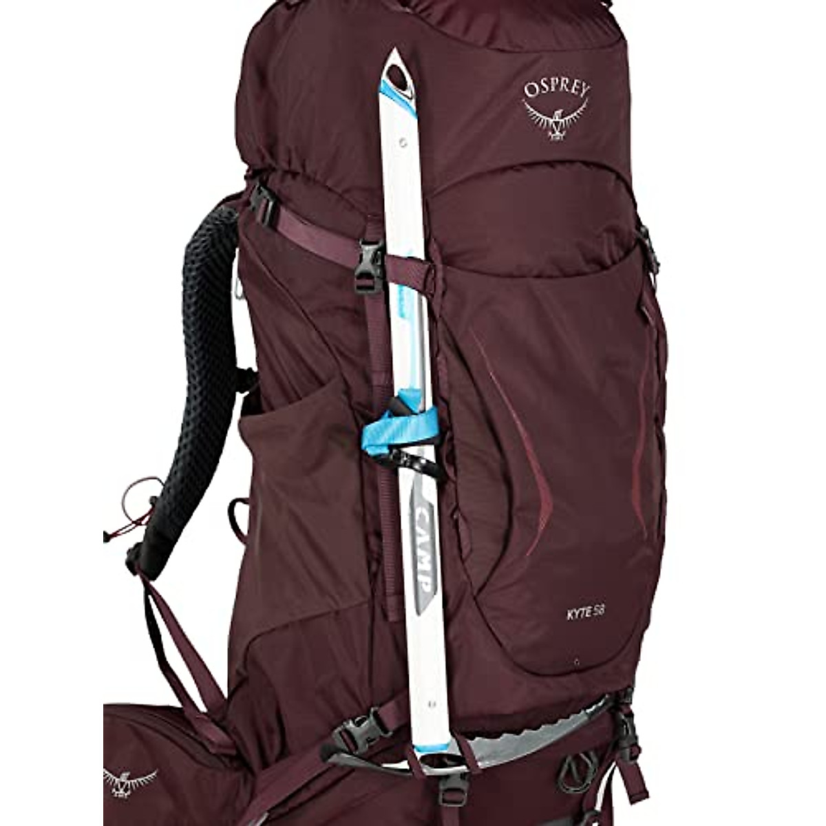 Osprey Kyte 58L Women's Backpacking Backpack with Hipbelt, Elderberry Purple, WM/L