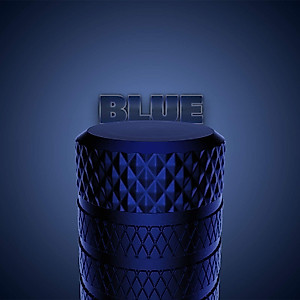 CKAuto Tire Valve Stem Caps, Blue, 4 pcs/Pack, Anodized Aluminum Tire Valve Cap Set, Corrosion Resistant, Universal Stem Covers for Cars Trucks Motorcycles SUVs and Bikes